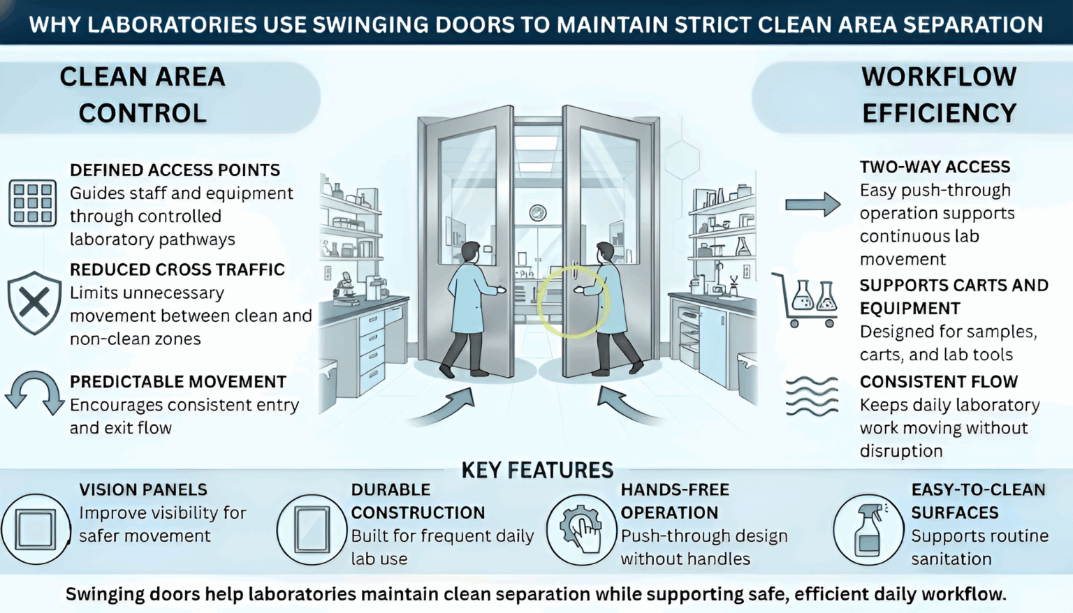 What Swinging Doors Do for Laboratories That Require Strict Clean Area ...